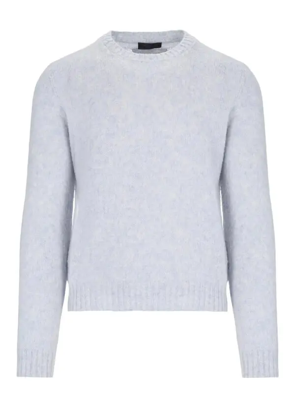 Prada Long Sleeve Crewneck Jumper - Sky-blue
