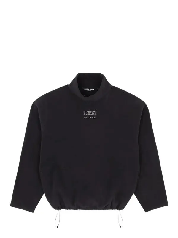 MM6 MAISON MARGIELA X SALOMON High-neck Drawstring-hem Sweatshirt - Black