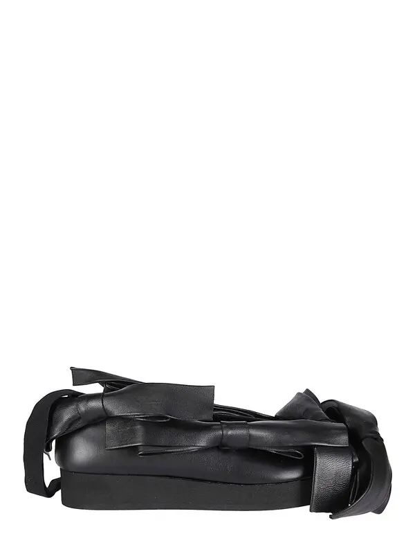 Comme Des Garçons Phileo Bow Strap Flat - Black