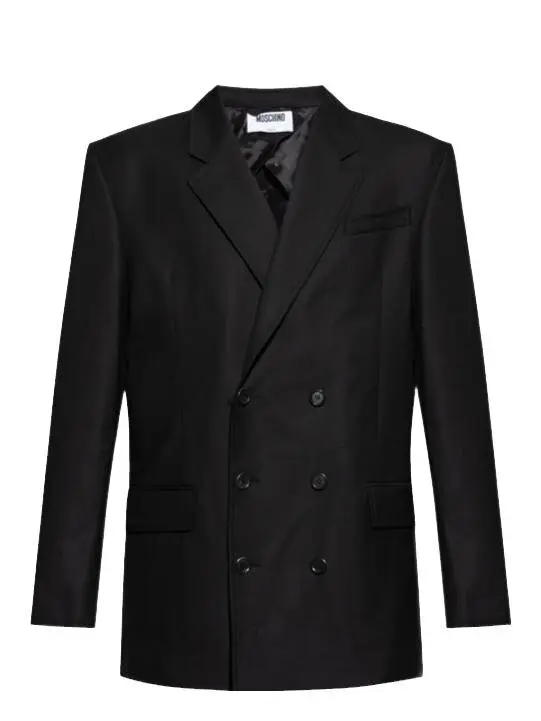 Moschino Long Sleeve Blazer - Black