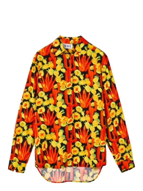 Loewe Viscose Cactus Print Shirt - Multicolor