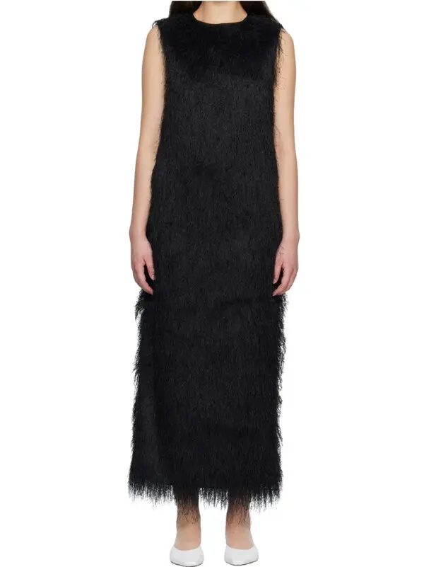 Loulou De Saison Shag-knit Maxi Dress - Black