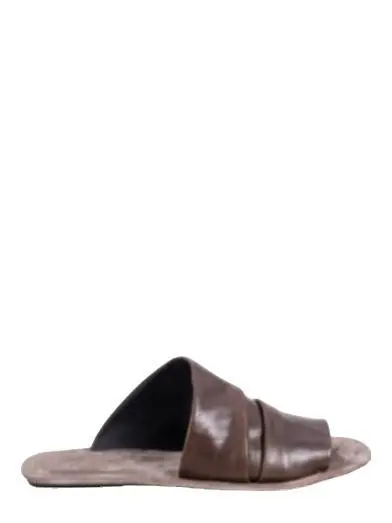 Brunello Cucinelli Open Toe Slide Sandals - Black