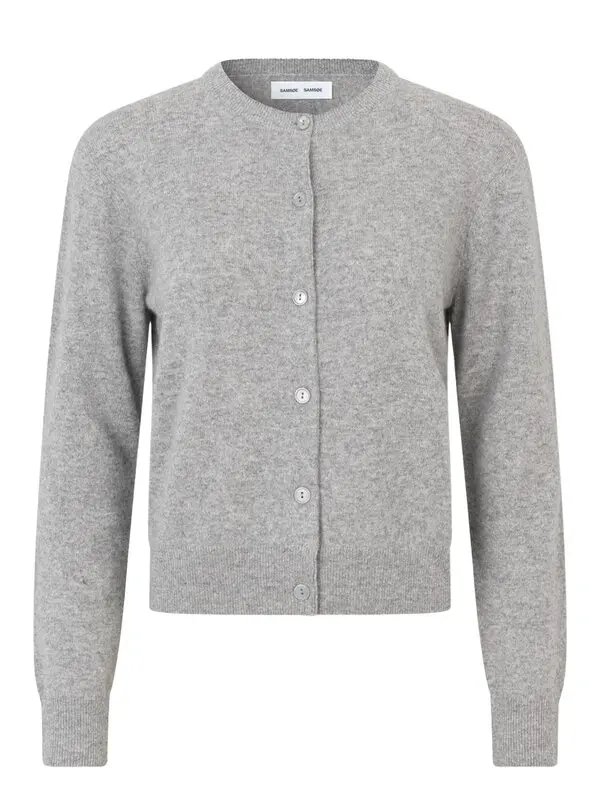 SAMSOE SAMSOE Long-sleeved Knitted Cardigan - Gray