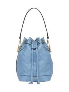 Fendi Mini Mon Tresor Drawstring Bucket Bag - Light Blue