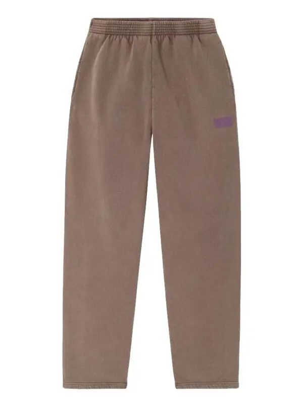 American Vintage Elasticated Trousers With Signature Lettering - Vintage Chestnut