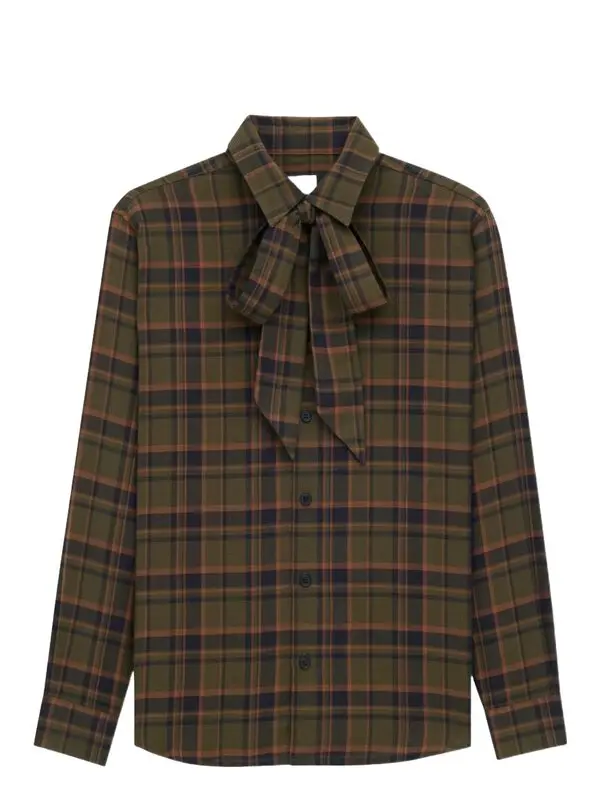 Saint Laurent Cassandre Lavallière Shirt With Graphic Print - Fakland Checks
