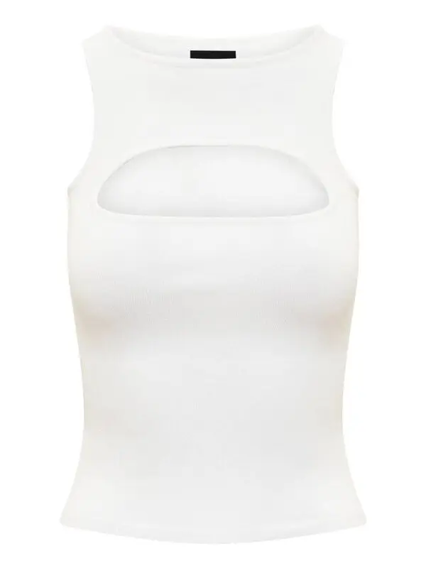 Dsquared2 Sleeveless Cut-out Tank Top - White