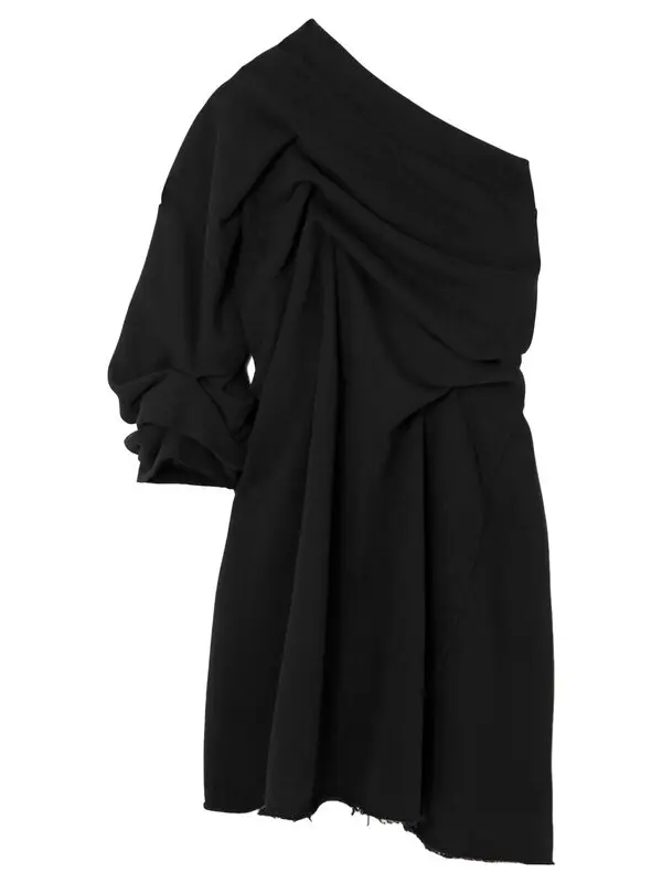 Dries Van Noten One-sleeve Knit Dress - Black