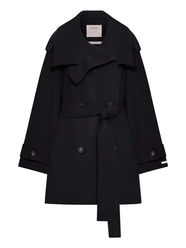 Sportmax Bouquet Belted Trench Coat - Black