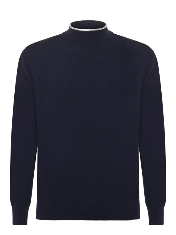 Eleventy Mock Neck Sweater - Black