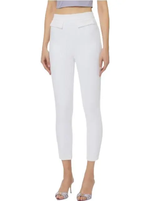 Elisabetta Franchi High-waist Slim Pants - Ivory