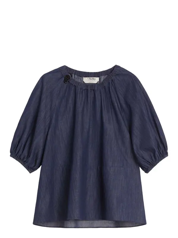 Max Mara Lightweight Denim Blouse - Night Blue