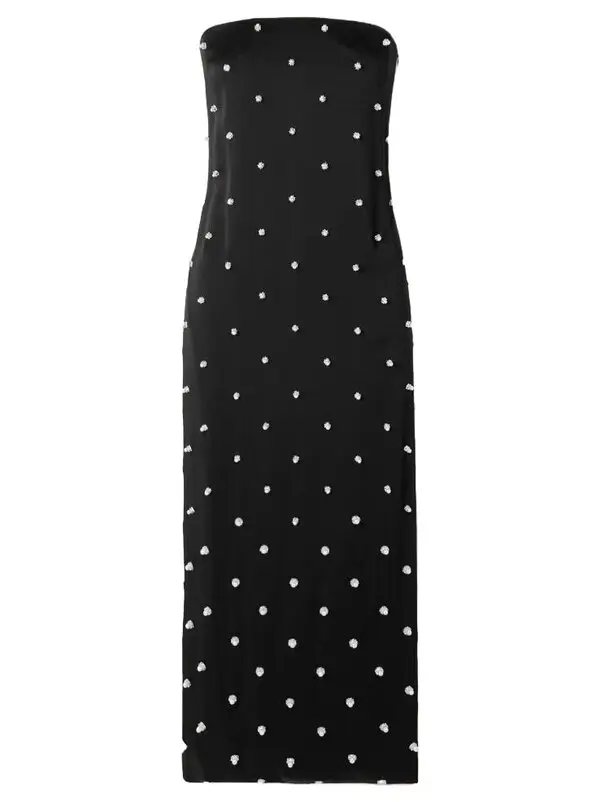 Givenchy Embellished Square Neck Midi Dress - Black