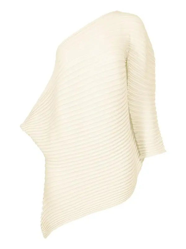 Issey Miyake Asymmetrical Knit Top - Asa White