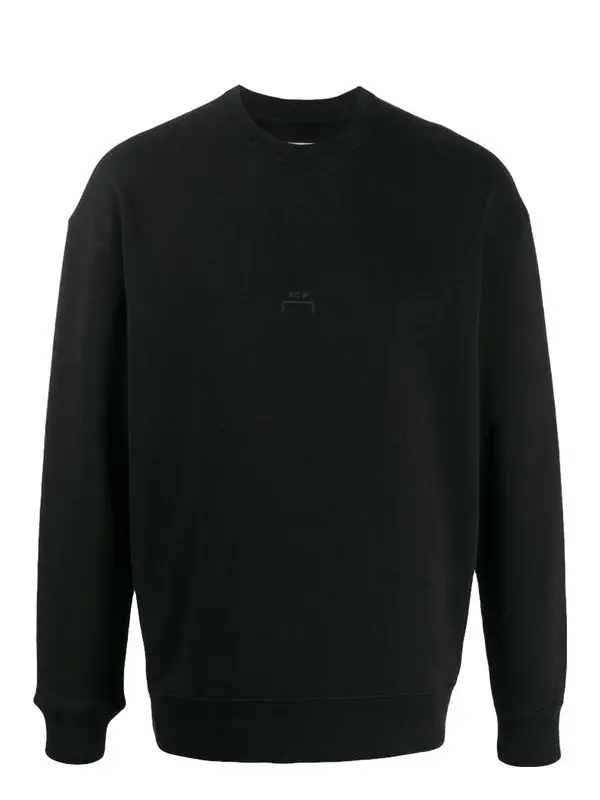 A-COLD-WALL* Logo-printed Round-neck Sweater - Black