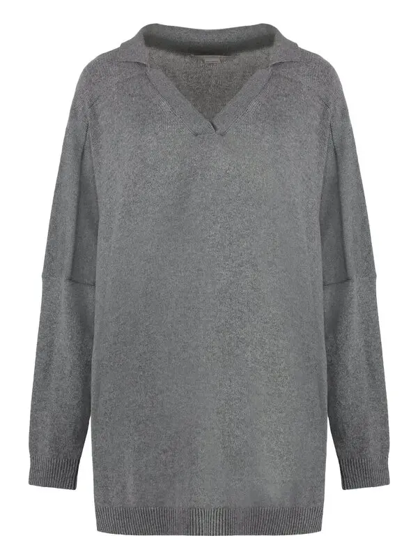 Stella McCartney Collared V-neck Sweater - Gray