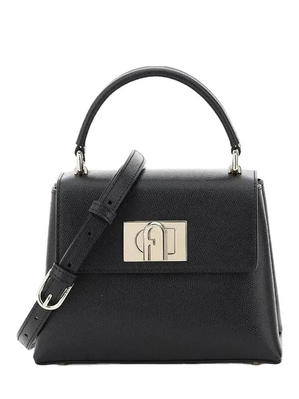 Furla 1927 Mini Tote Bag With Twist-lock Closure - Black