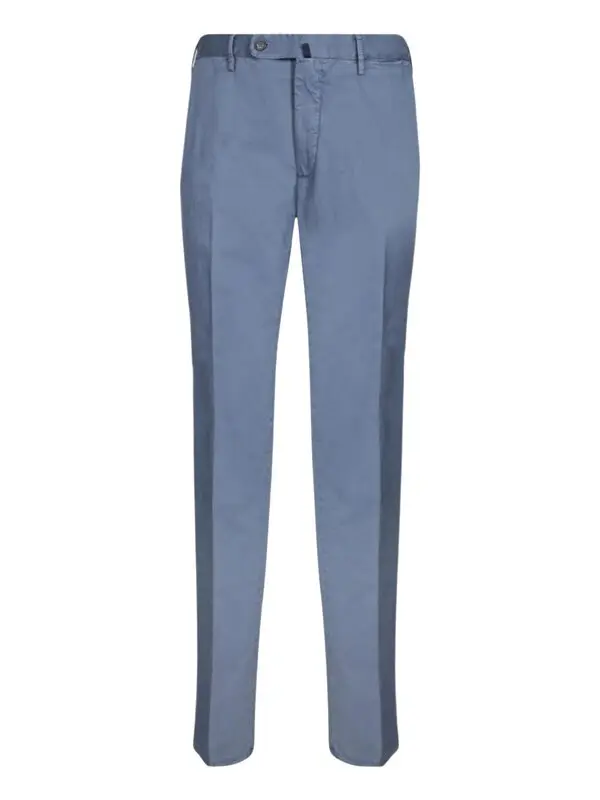 Incotex Regular Fit Trousers With Zip Closure - Blue