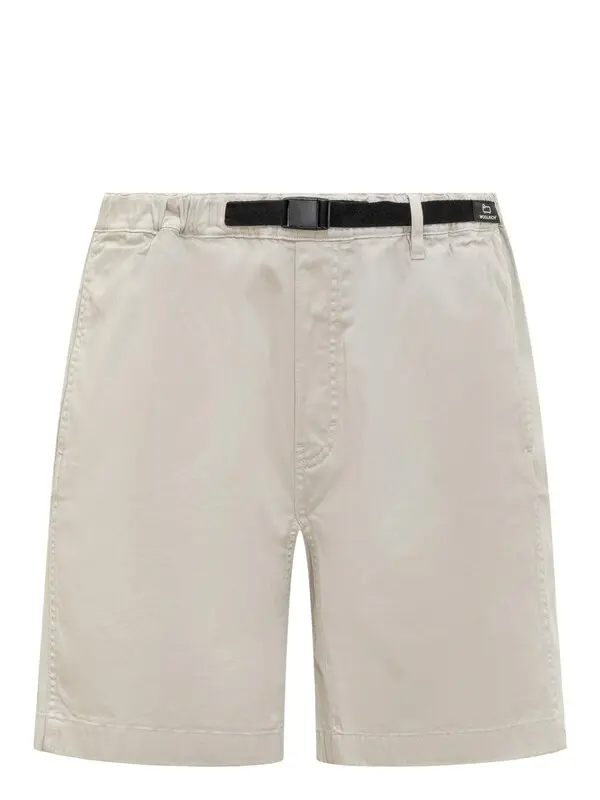 Woolrich Belted Waist Bermuda Shorts - White