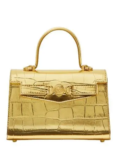 Versace Medusa '95 Embossed Handbag - Golden