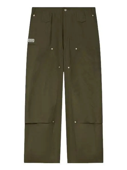 Kenzo Weave Double Knee Pants - Deep Khaki
