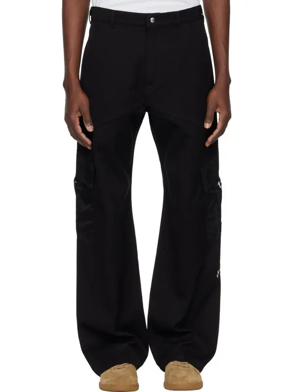 Casablanca Patchwork Cargo Pants - Black