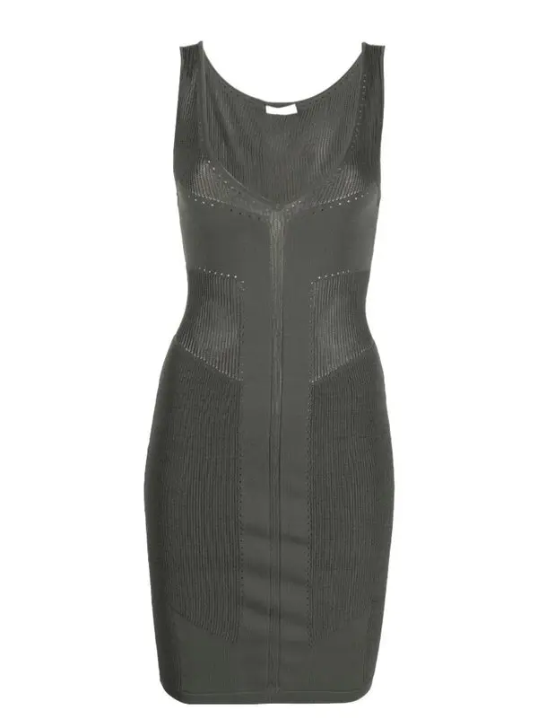 P.a.r.o.s.h Pointelle-knit Semi-sheer Dress - Black