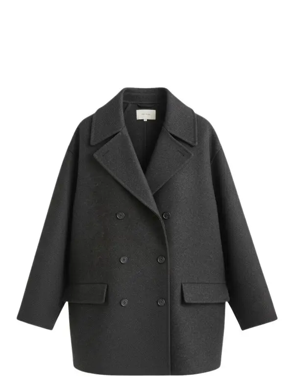 THE ROW Double-breasted Long-sleeved Coat - Black
