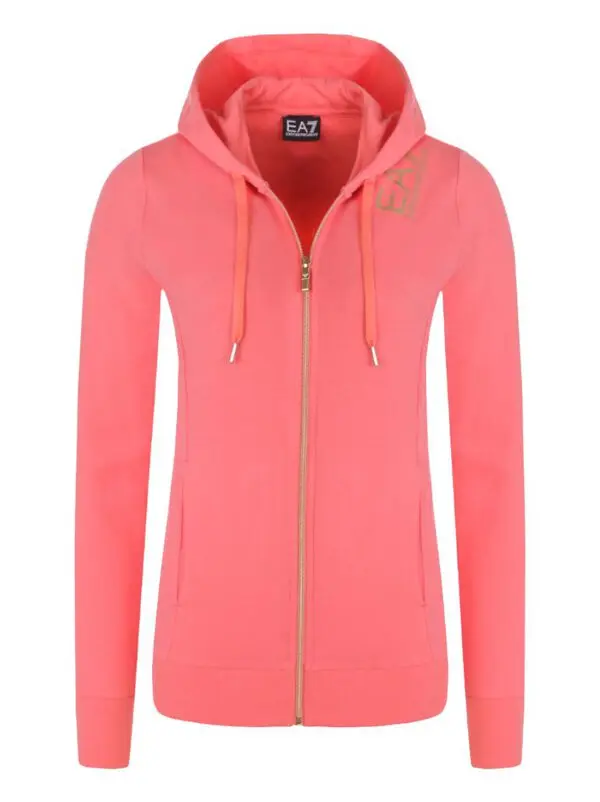 Emporio Armani Logo Zip Hooded Jacket - Pink