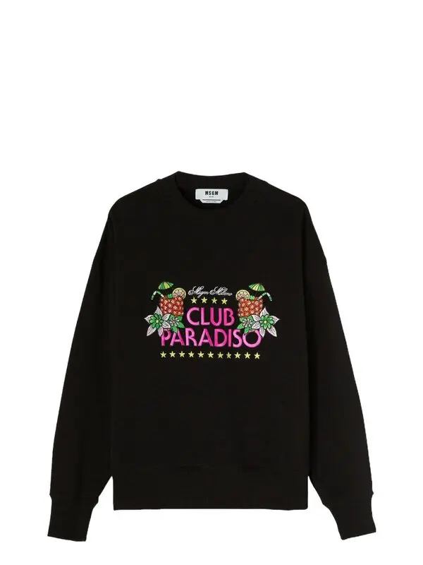MSGM Graphic Print Sweatshirt - Black