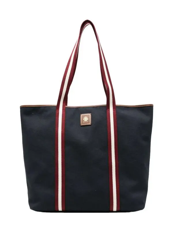 Bally Striped Panel Tote Bag - Black
