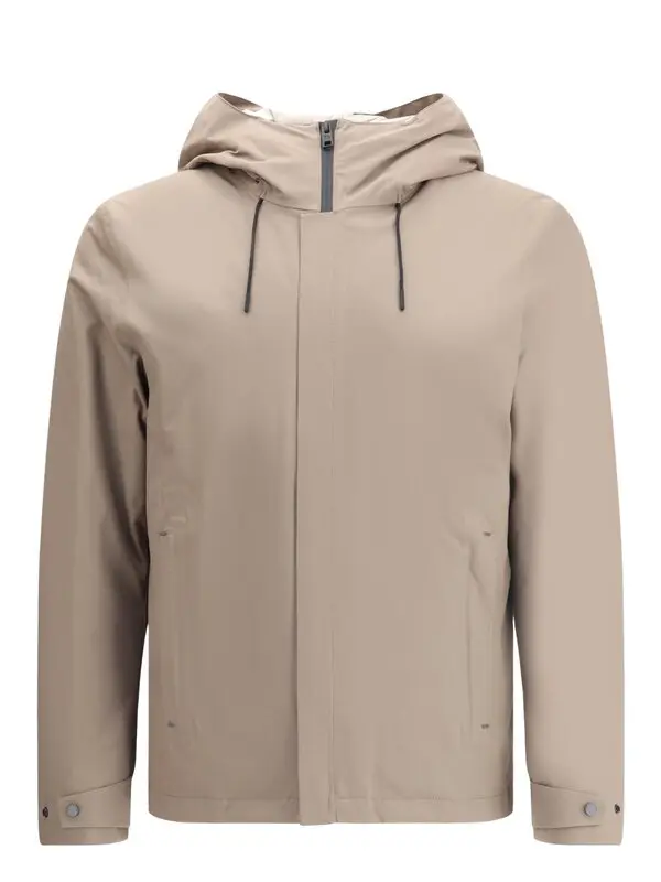 Woolrich Hooded Zip-front Jacket - Nude