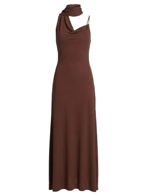 AYA MUSE Halterneck Maxi Dress - Red