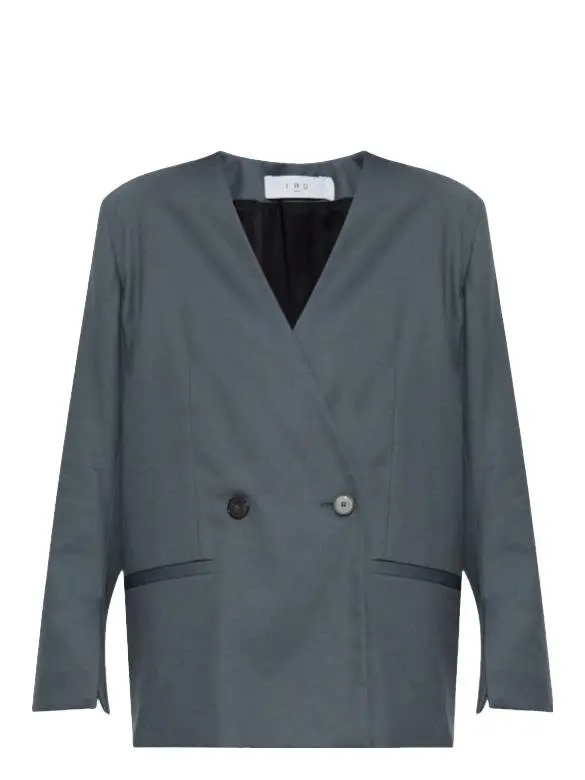 IRO PARIS Double-breasted Long Sleeve Blazer - Gray