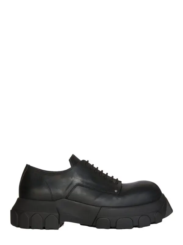 Rick Owens Lido Laceup Bozo Tractor Boots - Black