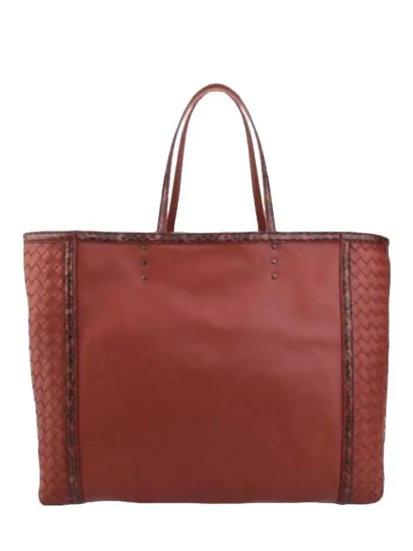 Bottega Veneta Woven Tote - Deep Red