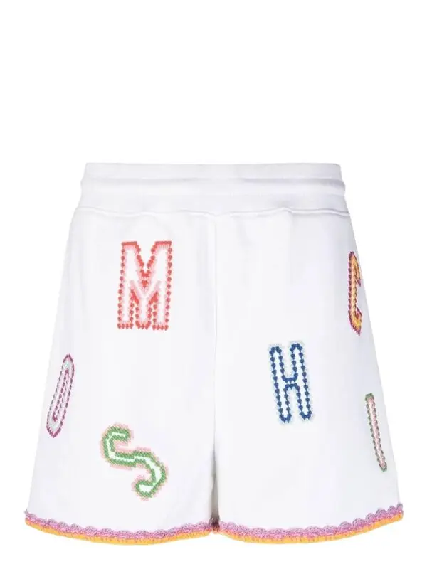 Moschino Embroidered Bermuda Shorts - White