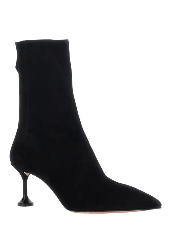 AQUAZZURA Rear Zipped Madison Booties - Black