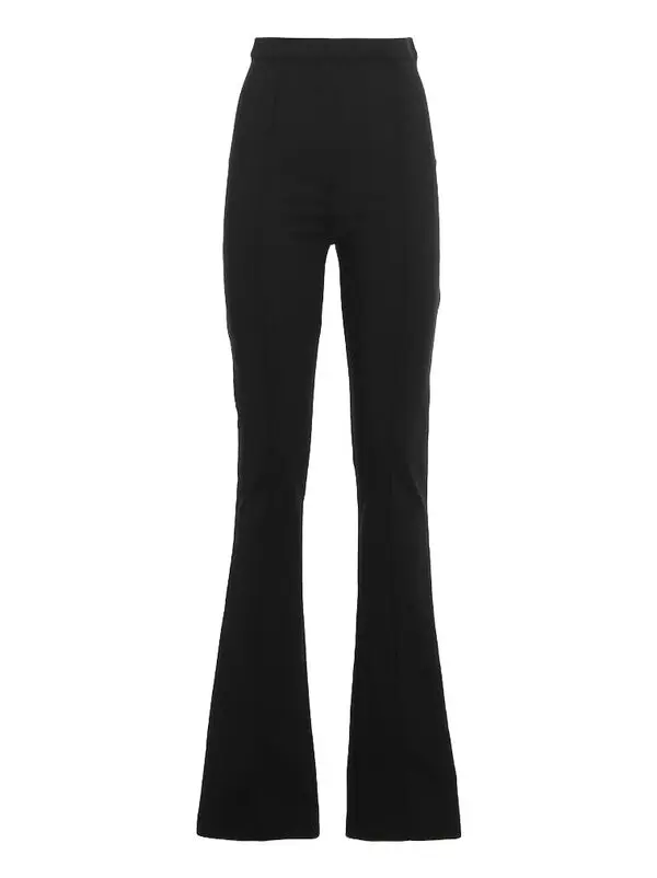 Patrizia Pepe High-waist Skinny Flared Leg Trousers - Black