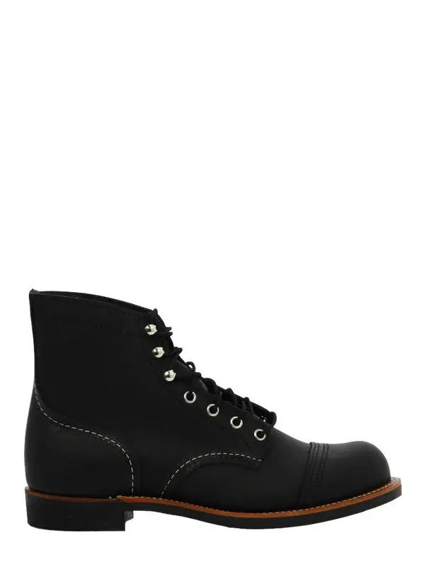 Red Wing Logo Lace-up Boots - Black