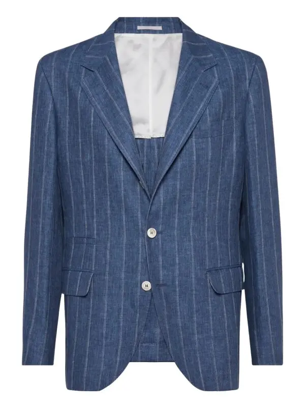 Brunello Cucinelli Twill Blazer - Blue