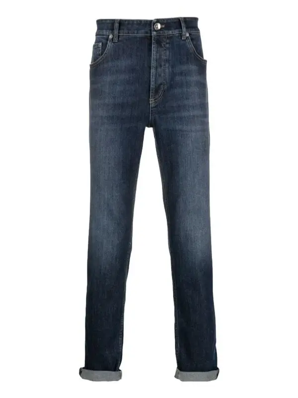Brunello Cucinelli Straight-leg Mid-rise Jeans - Blue
