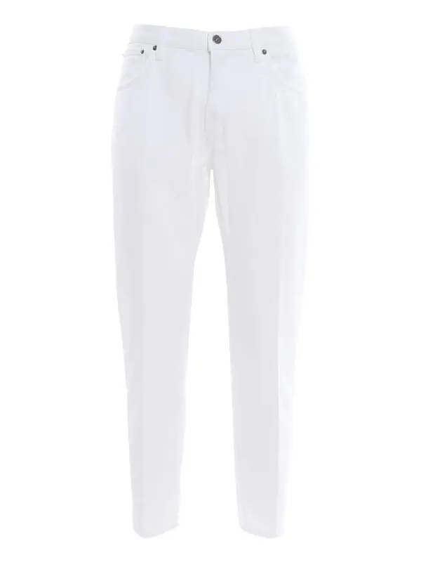 DONDUP Straight Leg Jeans - White