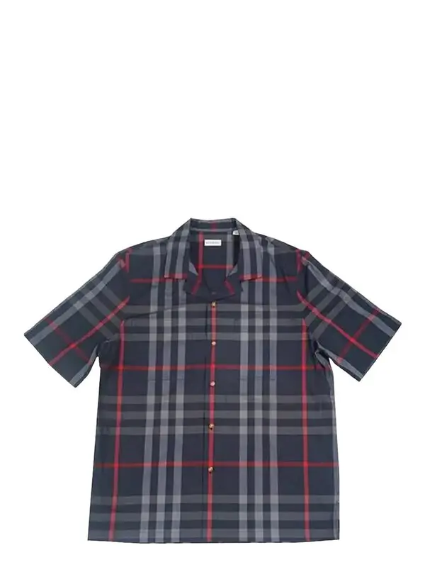 Burberry Check Short-sleeved Shirt - Black