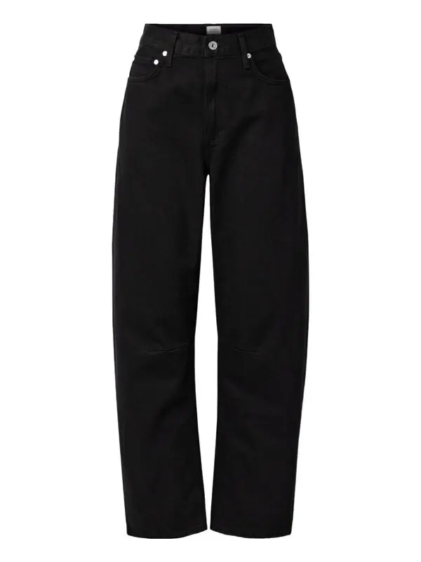 Citizens Of Humanity Miro Long Mid-rise Barrel-leg Jeans - Black