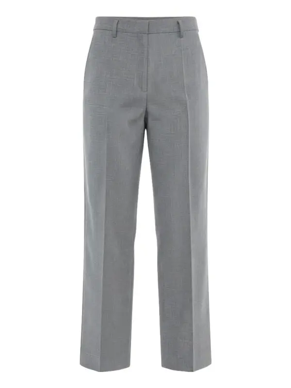THE ROW Tailored Straight Leg Trousers - Gray