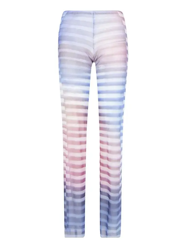 JEAN PAUL GAULTIER Air" Printed Mesh Trousers - White