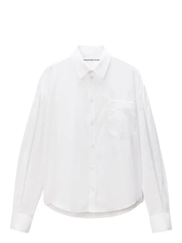 Alexander Wang Button-up Long-sleeved Shirt With Convertible Sleeves - White