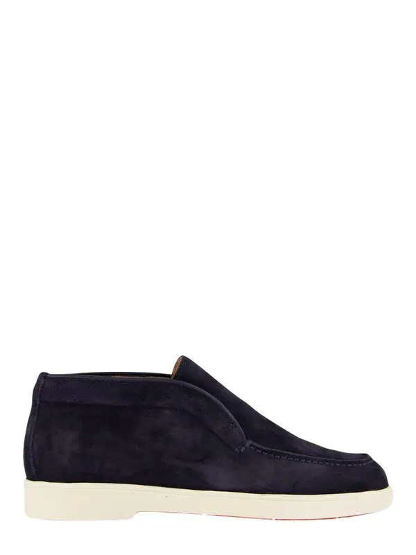 Santoni Round-toe Slip-on Loafers - Blue